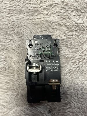 Bulldog P115, 15 Amp 120 Volt 1 Pole Pushmatic Circuit Breaker ⚡️ BULK ...