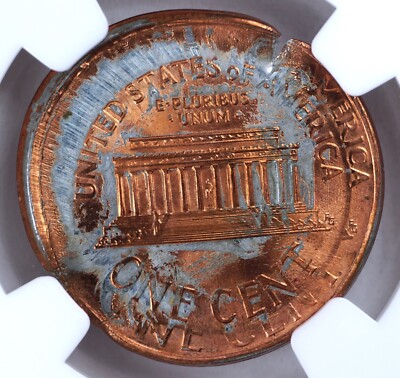1995 1c Double Struck Massive Indent - Rare Mint Error coin NGC MS65RD ...