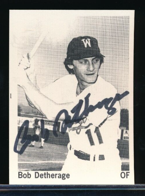 1975 TCMA Waterbury Dodgers Bob Detherage signed auto 1 MLB Homerun ...