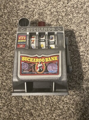 Vintage Buckaroo Coin Bank 3-Reel Slot Machine Works, No Coins/Tokens ...