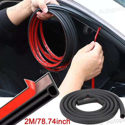 78" Universal D-Shape Car Door Seal Strip Moulding Trim Rubber Edge ...