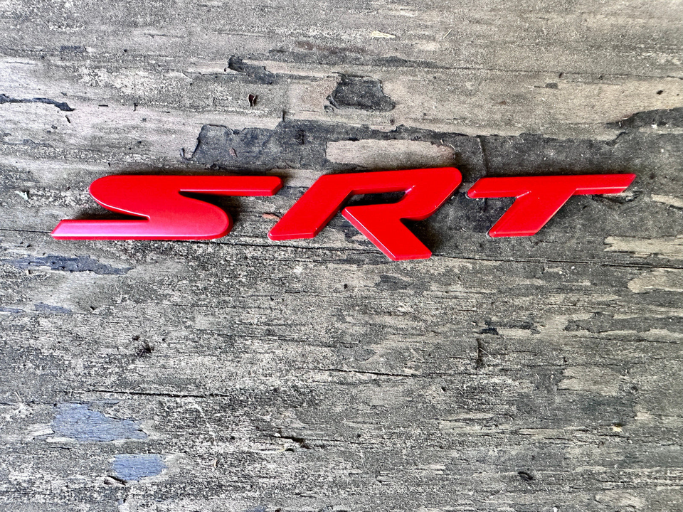 15-18 Grand Cherokee Red SRT Logo Emblem Nameplate Badge | eBay