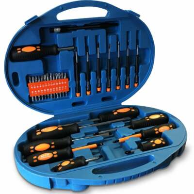 Rolson 60pc Screwdriver Set Cross Head Philips / Slot & DR Sockets Tool ...