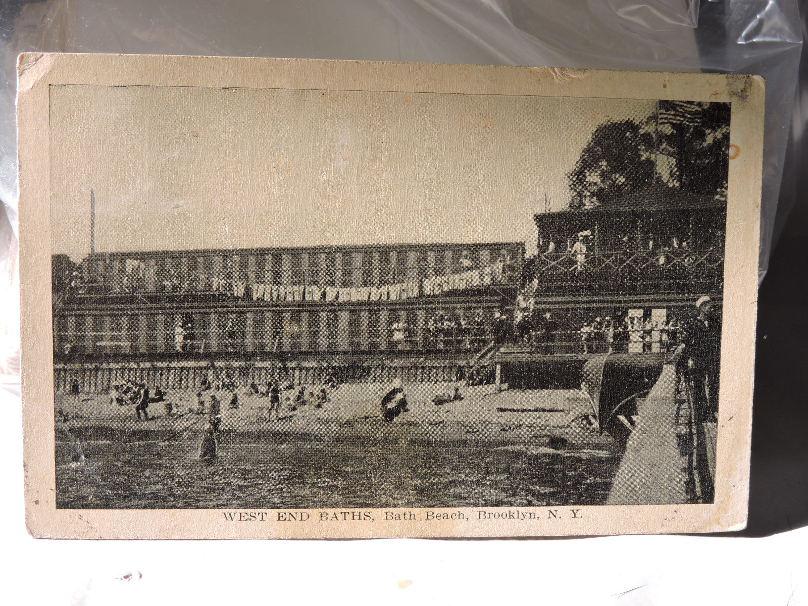 RARE 1918 Bath Beach Brooklyn NY New York City Gravesend post card ...