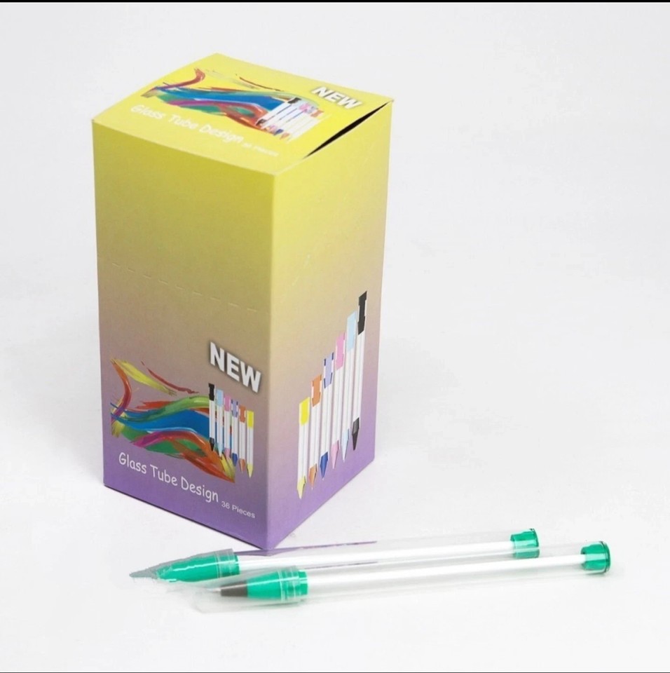 GLASS TUBE PEN | ASSORTED COLORS | CHOOSE COUNT | eBay