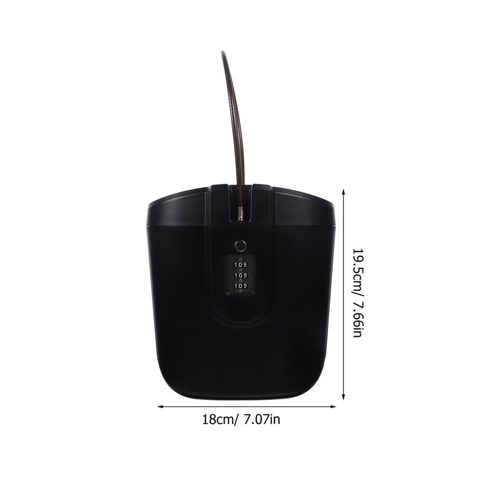 Portable Lock Box Travel Beach Security Lock Box with Combination Lock ...