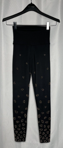 BEACH RIOT WOMEN'S EMBELLISHED LEGGING WORKOUT PANTS BLACK GOLD LEOPARD ...