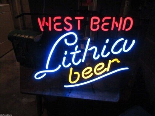 West Bend Lithia Beer Neon Sign 19"x15" Bar Pub Wall Man Cave Deocr ...