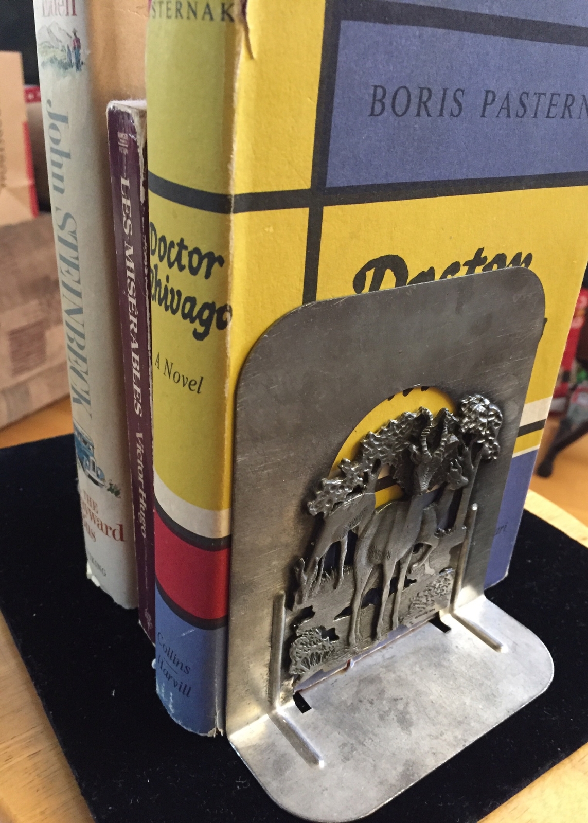 Vintage Metzke 1974 Pewter Springbok Bookends Library Style | eBay