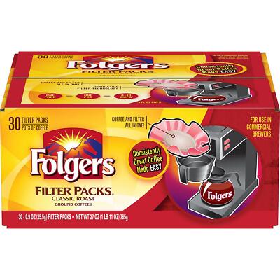 Folgers Filter Packs Coffee, Classic Roast (.9 oz. packs, 30 ct.) | eBay