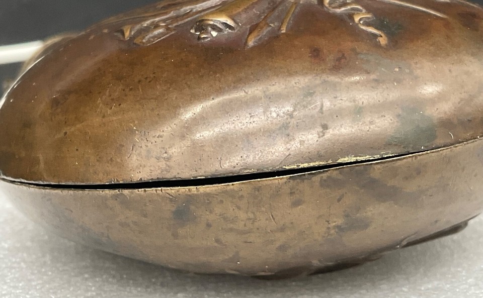 Antique N P Ames 1838 Peace Powder Flask with Eagle Black Powder Rifle ...