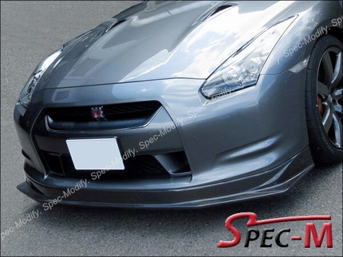 K2 Style Carbon Fiber Front Bumper Bottom Lip Fit Nissan GT-R GTR R35 ...