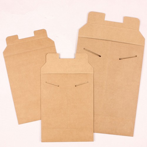 Kraft Paper Rigid Photo Mailers Tab Locking Stay Flats Document Bag ...