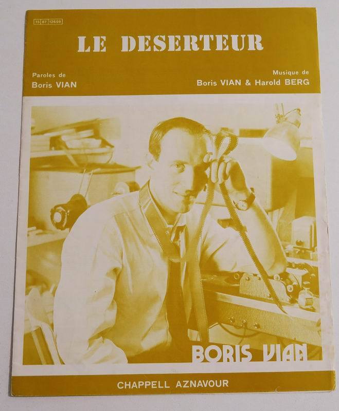 Partition vintage sheet music BORIS VIAN : Le Déserteur * 60's | eBay