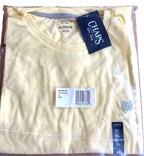 CHAPS BRAND NEW MEN'S T-SHIRT XL NWT YELLOW | eBay