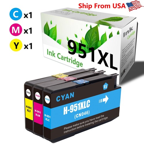 (3PK,CMY) Ink Cartridge 951 XL for OfficeJet Pro 8625 251DW 276DW | eBay