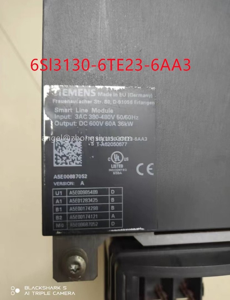 6Sl3130-6TE23-6AA3 Used SINAMICS S120 SMART LINE MODULE 60A, 36KW ,DHL ...