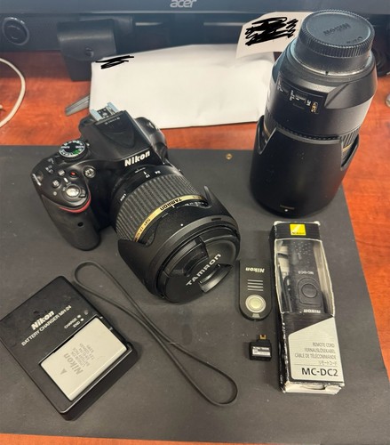 Nikon Digital Camera D5200 w 2 Tamron lens, 2 batteries, charger ...
