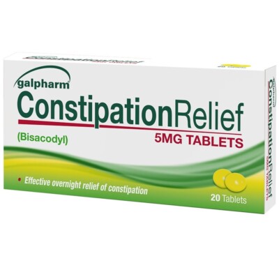 Galpharm Constipation Relief Tablets 5mg Bisacodyl Laxative EntroLax 20 ...