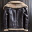 Women's Aviator RAF Bomber Flying leather Jacket Double Collar Shearling Coat N9 | eBay