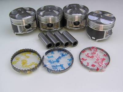 JDM NIPPON RACING HONDA PR3 PISTON KIT PISTONS NPR RINGS 81MM B16A SIR ...