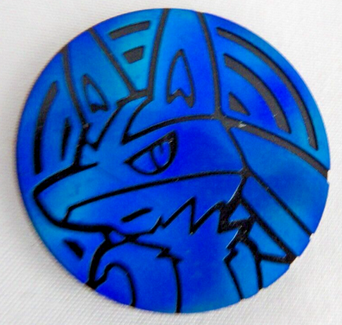 POKEMON COIN HOLOGRAM TRADING COIN LUCARIO MINTY | eBay