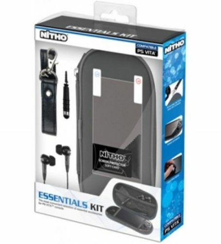 Nithos Essential Kit Sony Ps Vita Accessories 6 In 1 Case Headphones ...