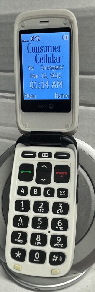Doro PhoneEasy 618 Black Flip Phone - (Consumer Cellular) Cell Phone | eBay