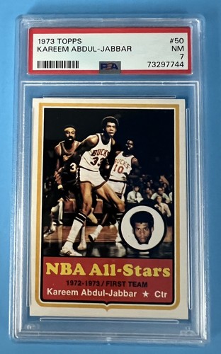 1973 Topps Basketball #50 Kareem Abdul-Jabbar psa 7 Nm HOF | eBay