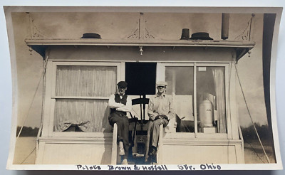 Vintage B&W 3x5 Photo Mississippi River Steamer Steamboat Pilots Men ...