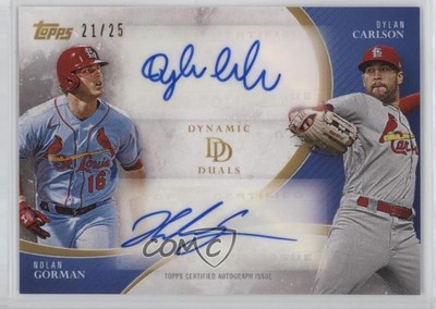 2023 Topps Dynamic Duals Blue /25 Nolan Gorman Dylan Carlson #5A Rookie ...