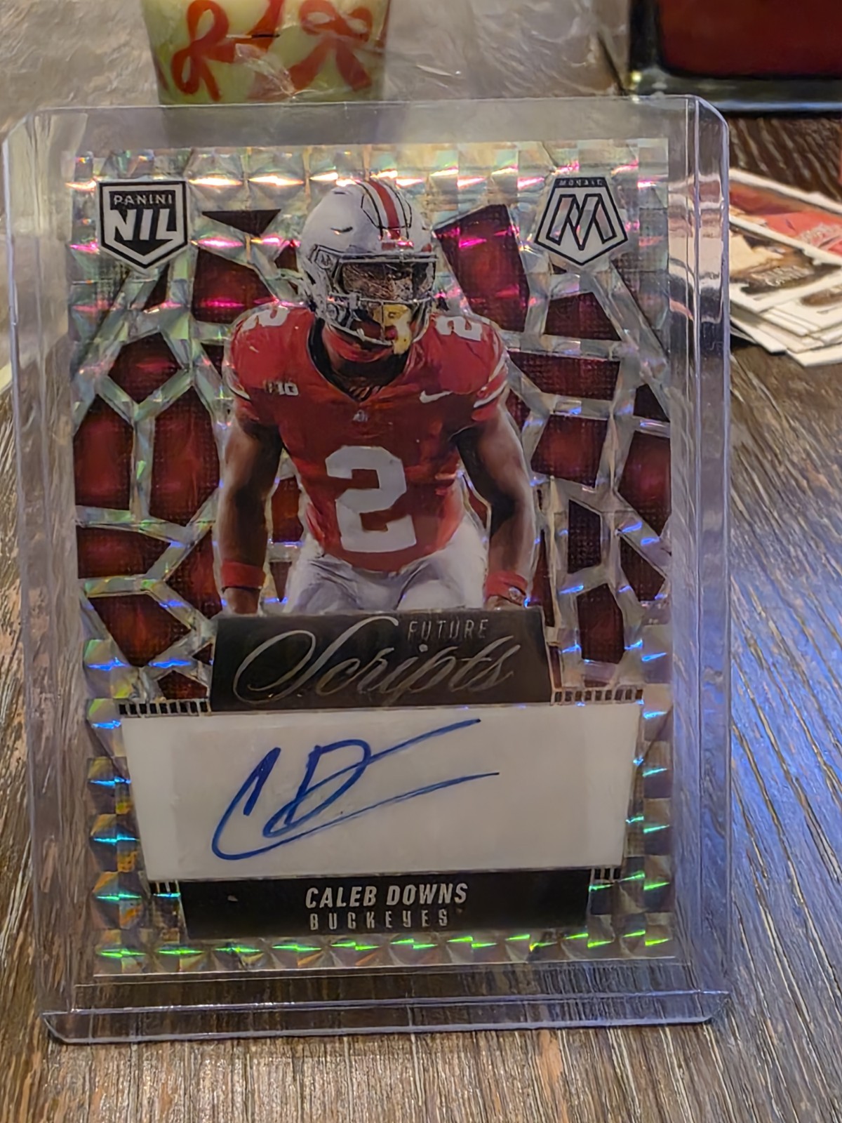 2025 Mosaic Football CALEB DOWNS Ohio State Future Scripts NIL Signed ...