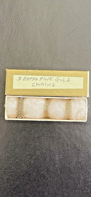 Three Extra Fine Gold Chains ( Two- 16" and one 12") | eBay