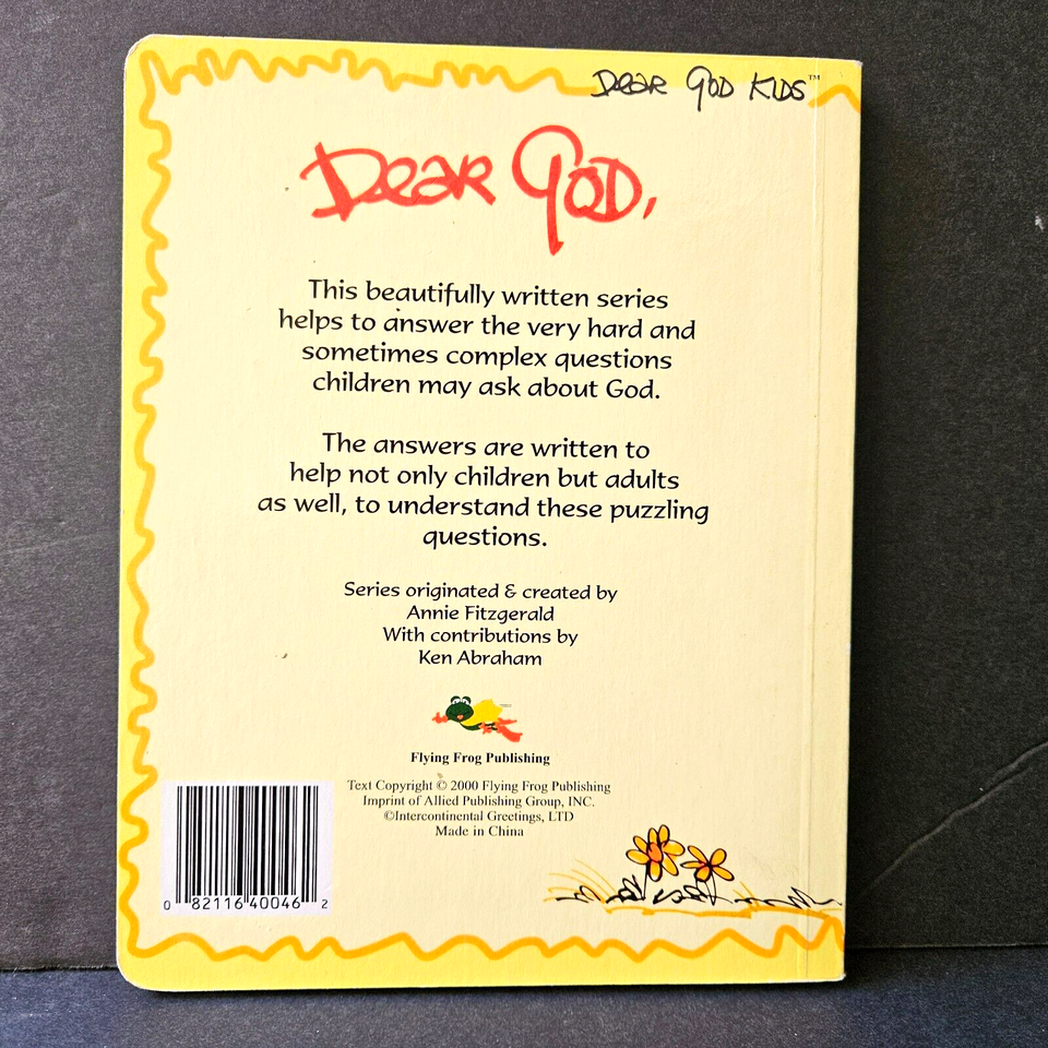 Dear God Kids Christian Board Books Childrens Set of 7 Fitzgerald 2001 ...
