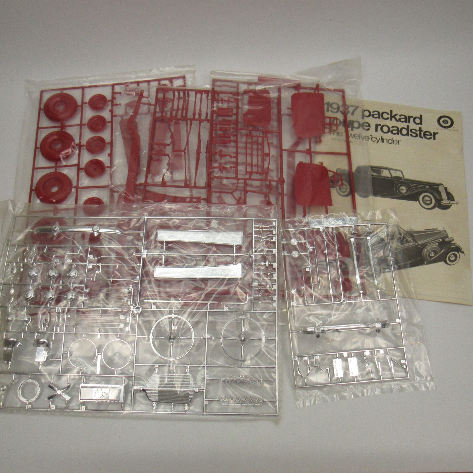 Entex 1937 Packard Coupe Roadster 1/16 Model Kit 12 Cylinder - Open Box ...