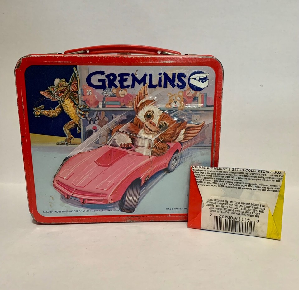 Collectable 1984 Gremlins Metal Lunchbox & 1990 Gremlins 2: The New ...