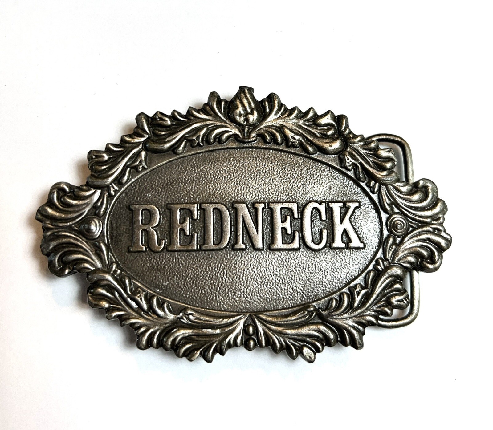 Capt. Hawks REDNECK Belt Buckle Pewter from 1970s - Gem