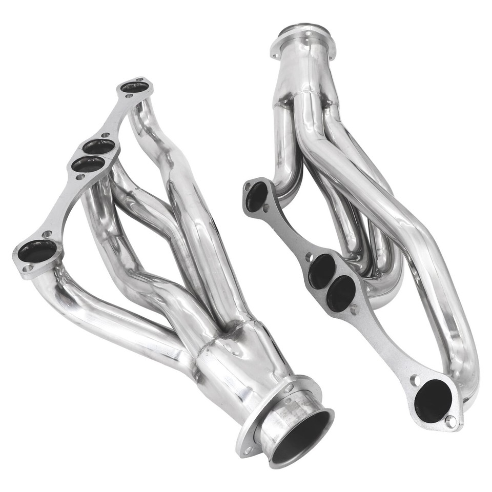 For Chevy 265-400 V8 Small Block SBC Stainless Steel Shorty Manifold ...