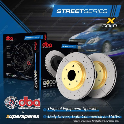 2x DBA Front Street X Drilled Brake Rotors for Mini Cooper S R50 R53 OD ...