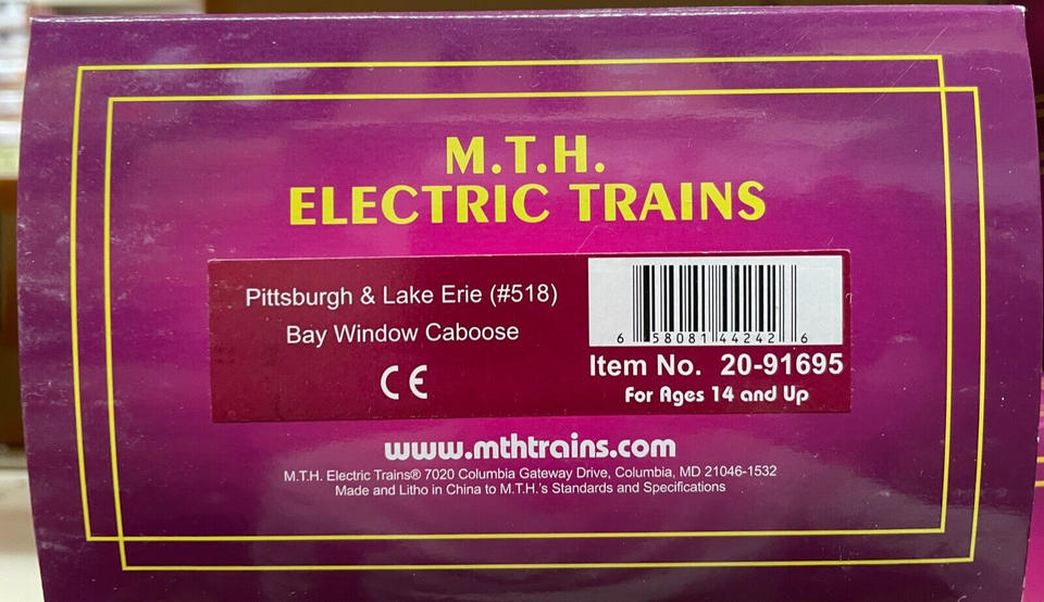 MTH PREMIER 20-91695 PITTSBURGH & LAKE ERIE P&LE NYC #511 BAY WINDOW ...