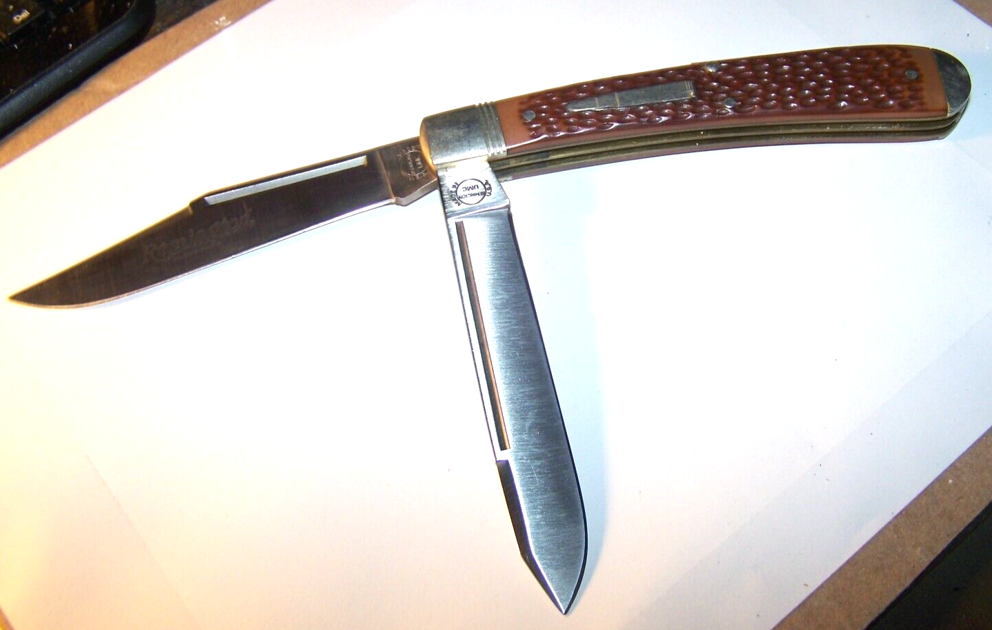 1998 REMINGTON UMC USA R293 BULLET JUMBO TRAPPER POCKET KNIFE LIMITED ...