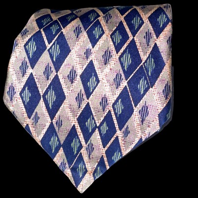 Countess Mara Diamond Pattern Silk Necktie Tie NWOT | eBay
