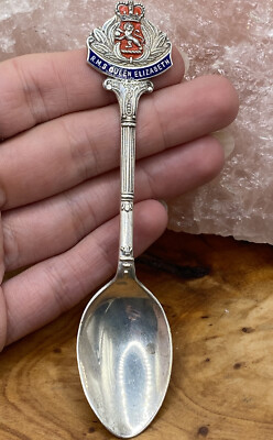 RMS QUEEN ELIZABETH Sterling Silver And Enamel Souvenir Spoon | eBay