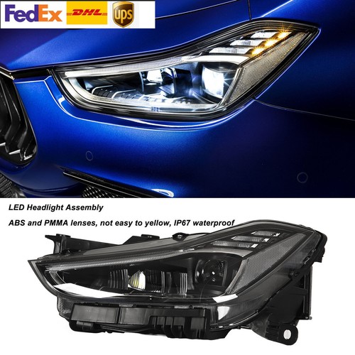 Full LED Headlight For Maserati Ghibli 2014-2019 Sequential Turn Signal ...