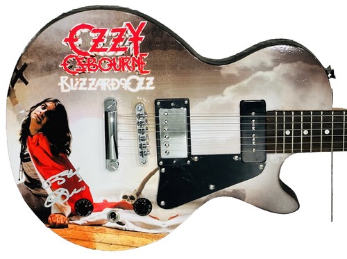 Ozzy Osbourne Signed Guitar Black Sabbath Autographed Guitar Custom Art ...