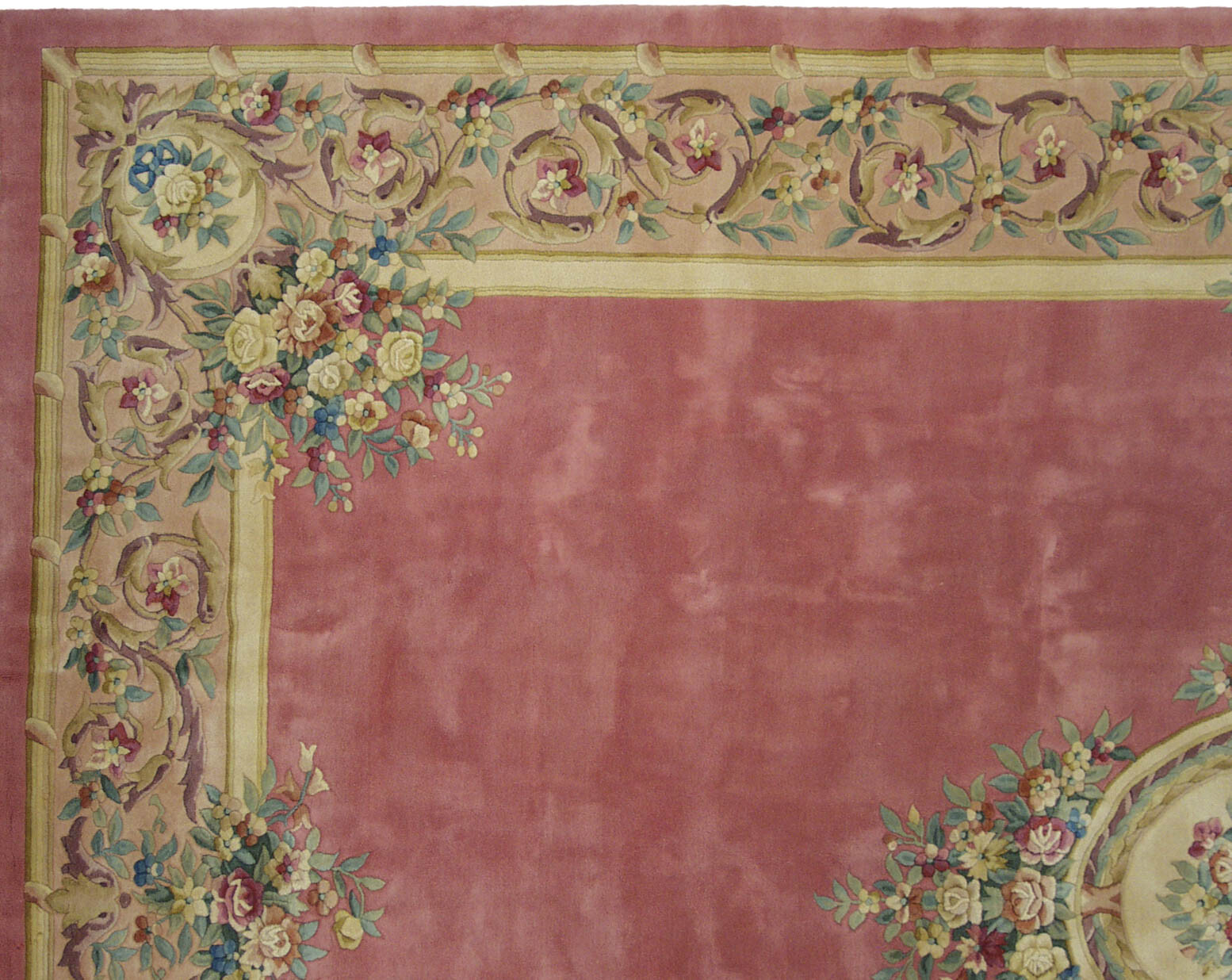 RRA 12x18 Pink / Rose Aubusson Rug Carpet Floral 29737 | eBay