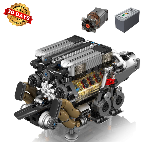 952 Pcs Visible W16 Internal Combustion Ohc Engine Motor Working Model ...