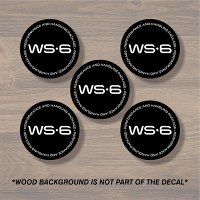 Pontiac WS6 Wheel Center Cap Overlay x5, Vinyl Decal Sticker | eBay