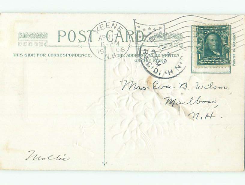 Pre-Linen easter religious JESUS CROSS WITH LAKE SCENE AND FLOWERS ...