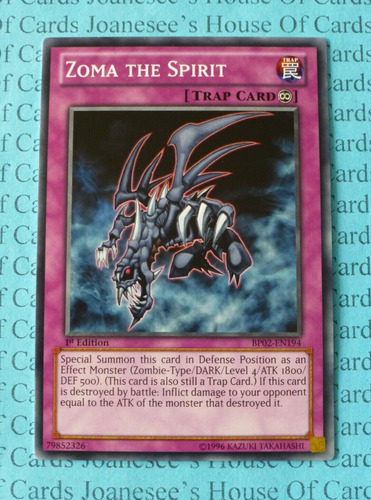 Zoma the Spirit BP02-EN194 Yu-Gi-Oh Card 1st Edition New | eBay UK